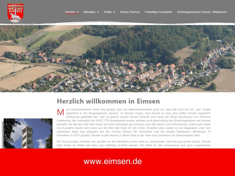 Unsere neue Webseite ist online! – Eimsen