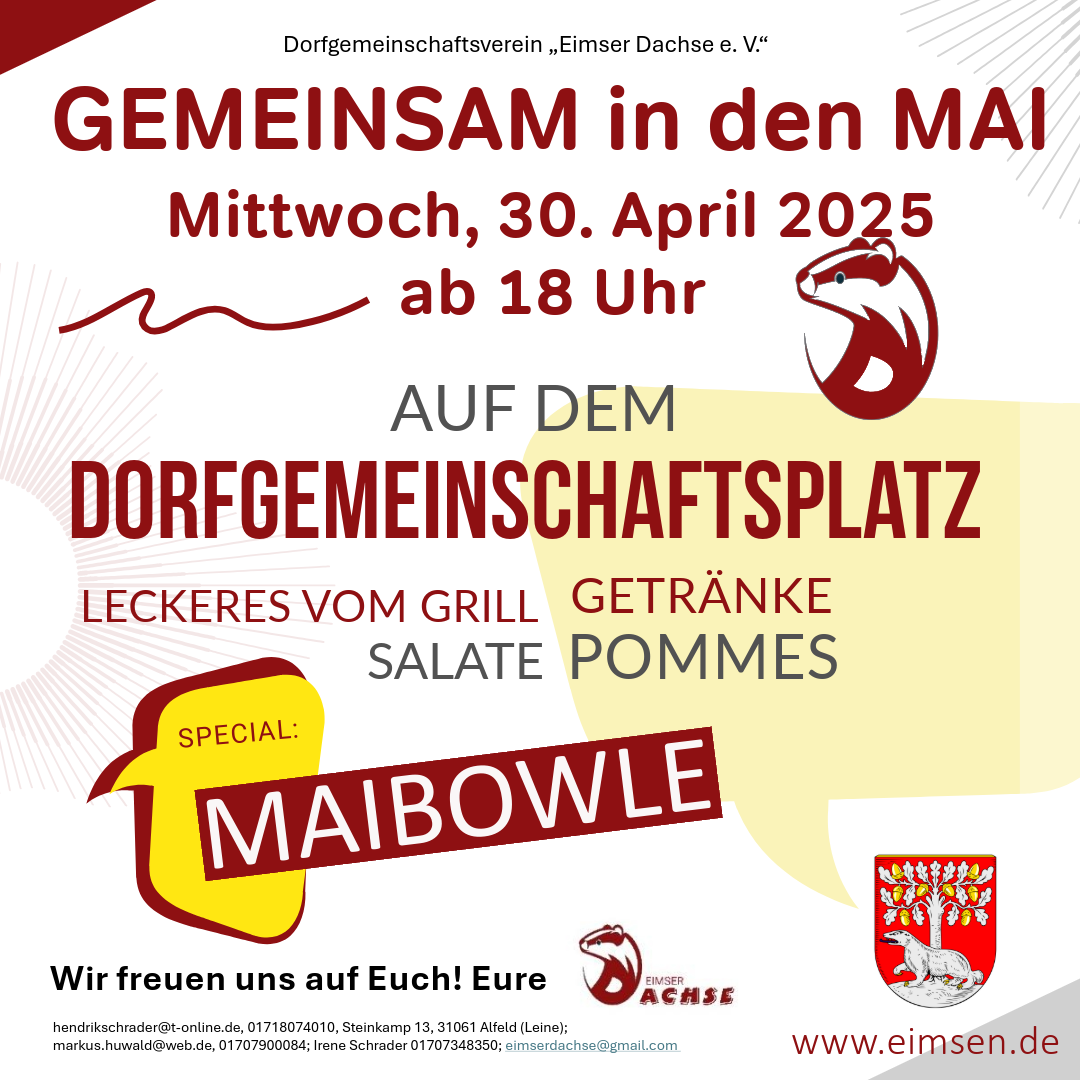 GEMEINSAM IN DEN MAI! – Eimsen
